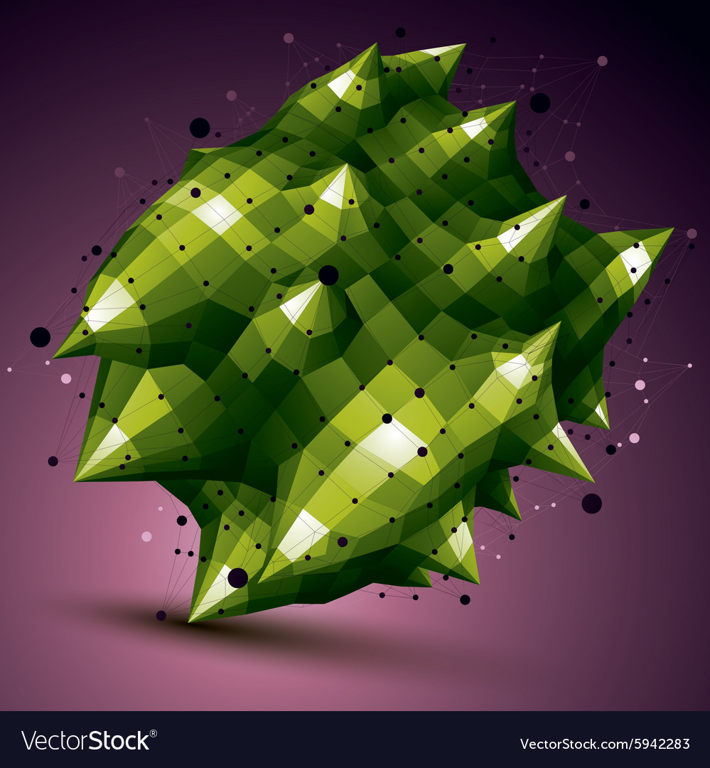 Geometric Abstract 3d Complicated Lattice Object Vector Image
