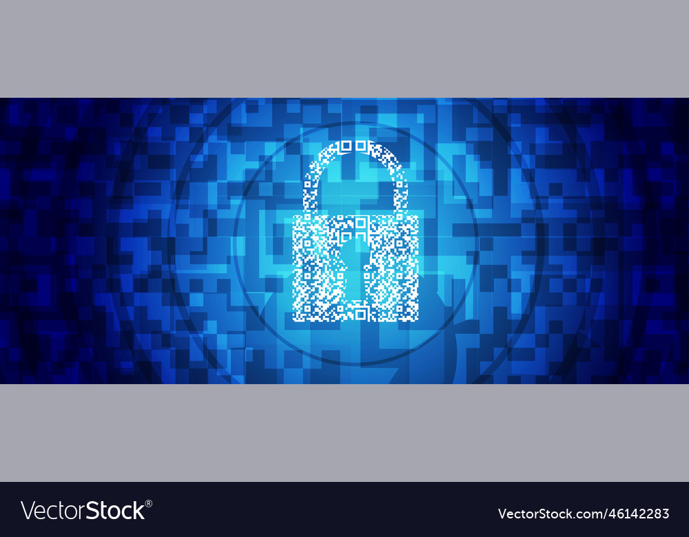 Internet digital security technology concept Vector Image
