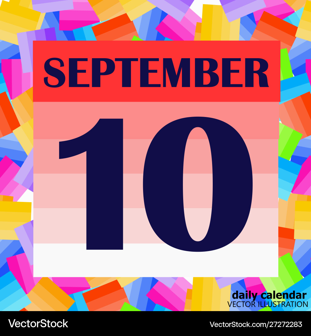 September 10 icon for planning important day Vector Image