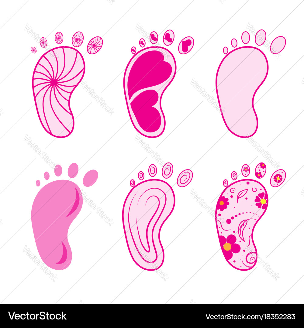 Set of traces in eps Royalty Free Vector Image