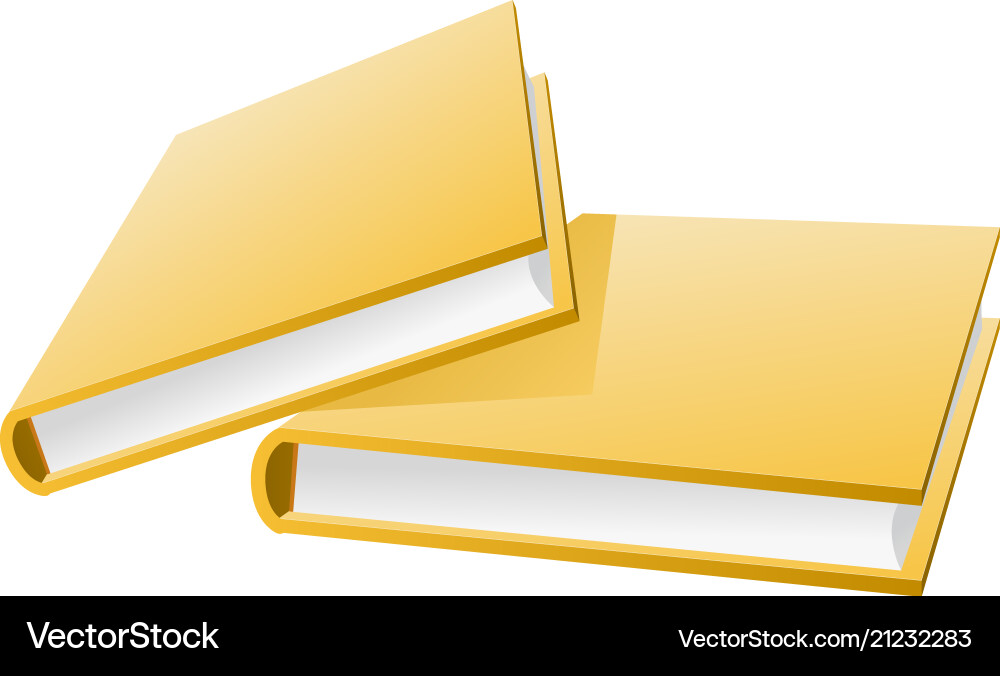 Two hardcover books one above other Royalty Free Vector
