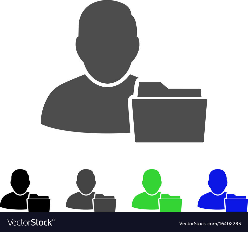 User document folder flat icon Royalty Free Vector Image