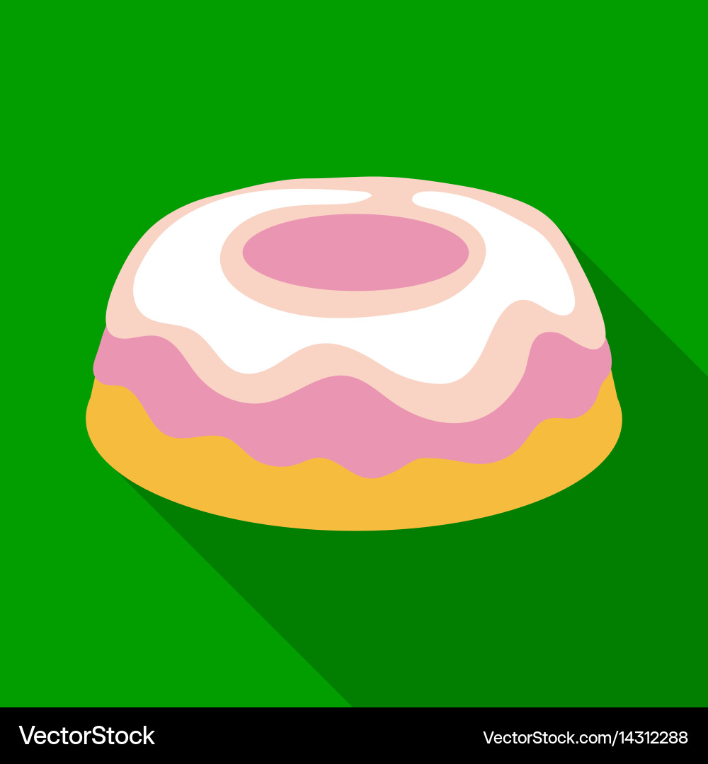 Cake icon in flate style isolated on white Vector Image