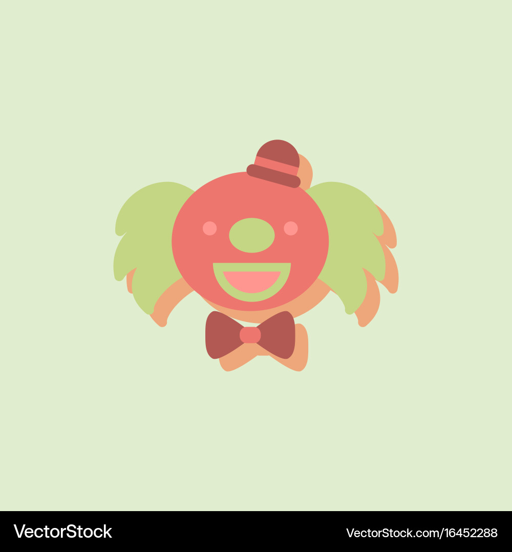 Circus clown in sticker style Royalty Free Vector Image