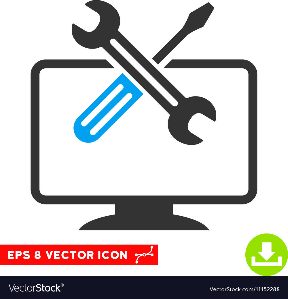 Computer tools eps icon Royalty Free Vector Image