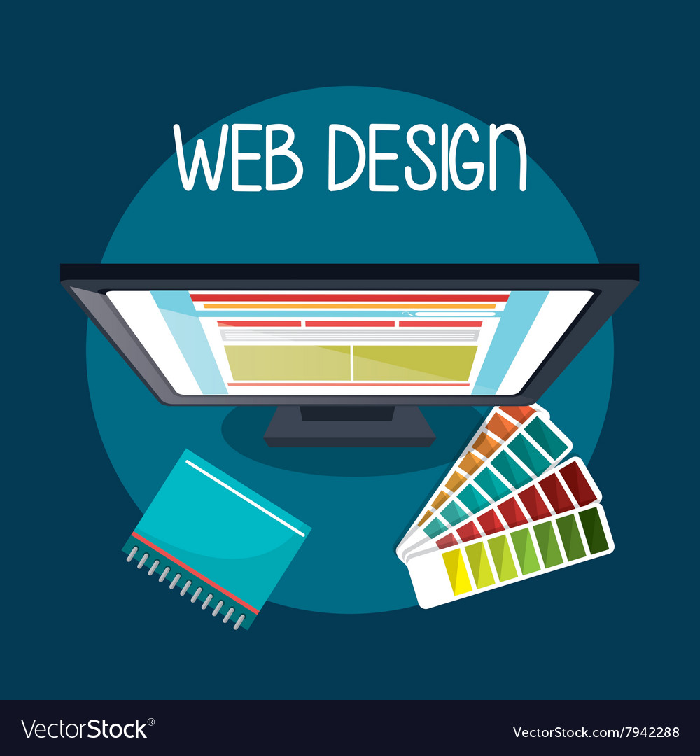 Computer web design Royalty Free Vector Image - VectorStock