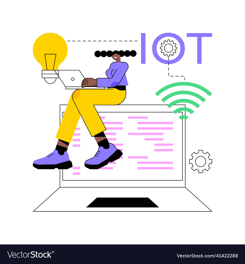 Iot development abstract concept Royalty Free Vector Image