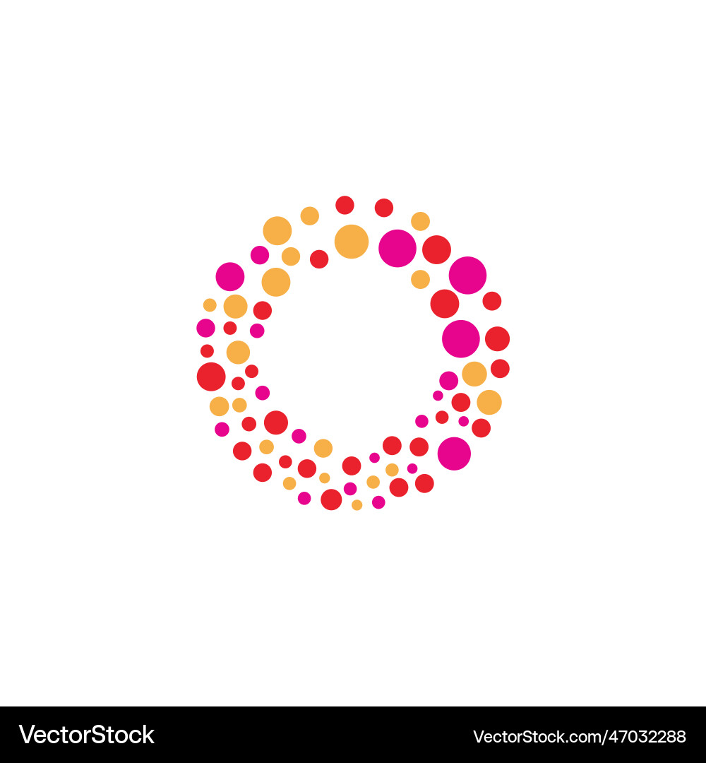 Letter o name logotype isolated colour emblem Vector Image