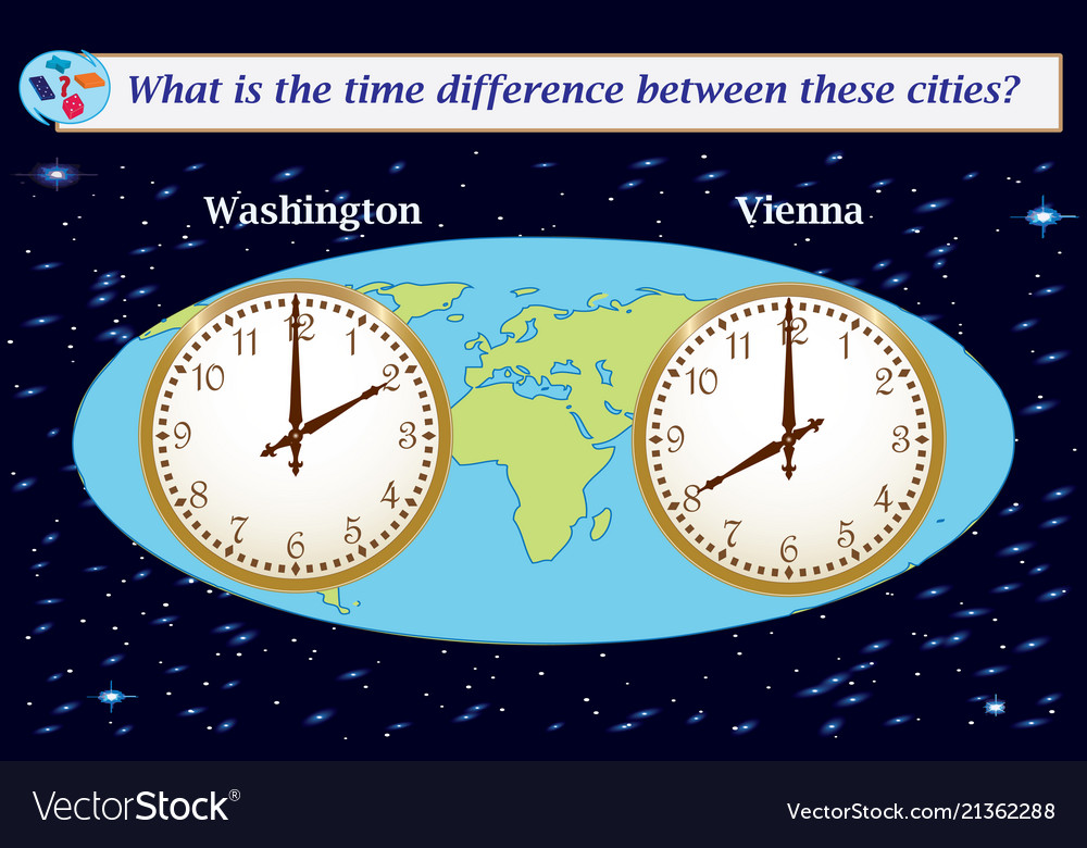 Logical task what is the time difference between Vector Image