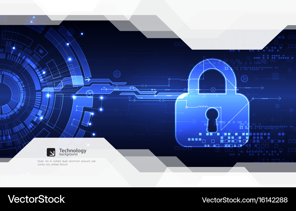 Protection concept of digital and technological Vector Image