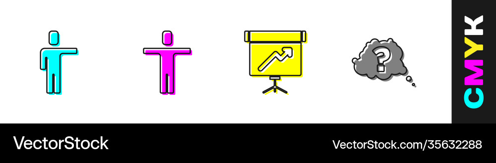 Set head hunting chalkboard with diagram Vector Image