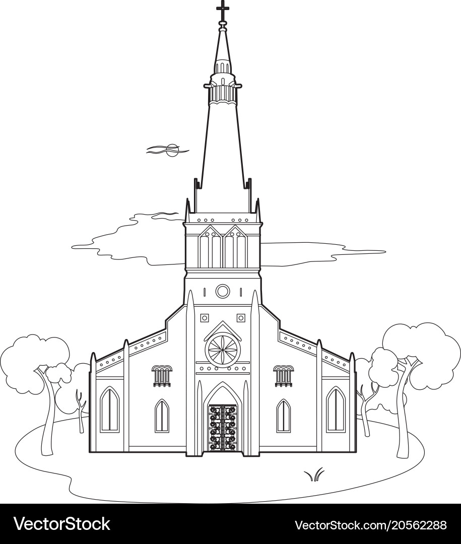Structure of a church Royalty Free Vector Image