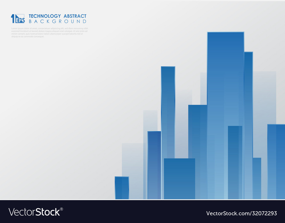 Abstract rectangle blue design pattern minimal Vector Image