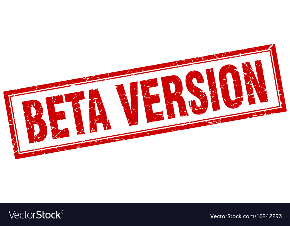 Beta version square stamp Royalty Free Vector Image