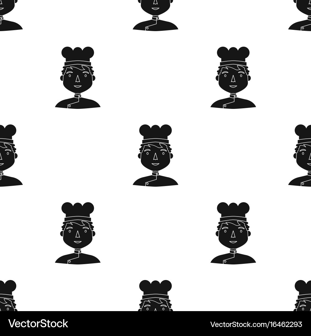 Chef icon in black style isolated on white Vector Image