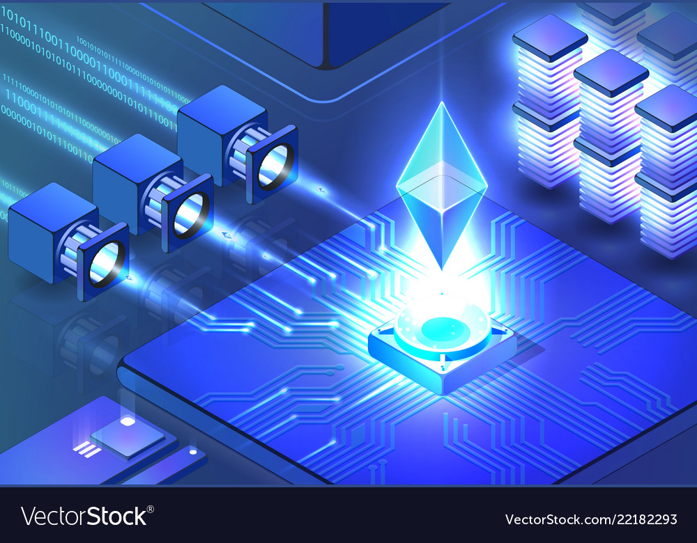 Data Processing Isometric Royalty Free Vector Image