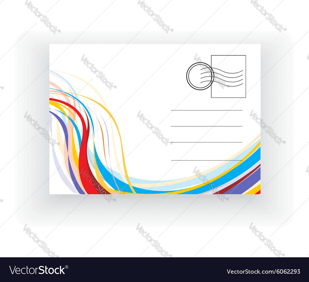 Empty post card Royalty Free Vector Image - VectorStock