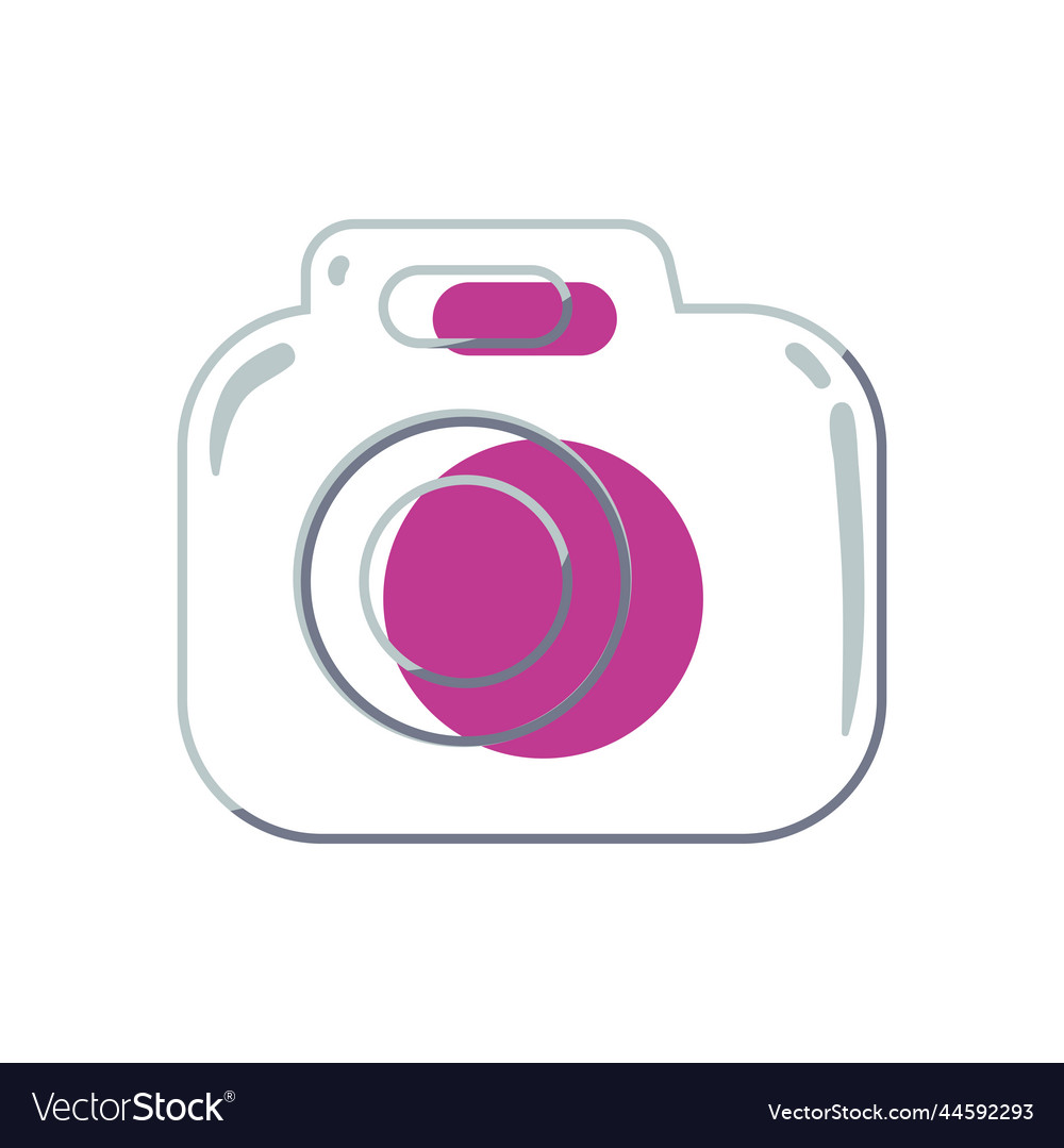 Flat glassmorphism camera Royalty Free Vector Image
