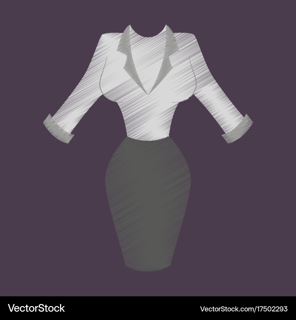 Flat shading style icon office dress Royalty Free Vector