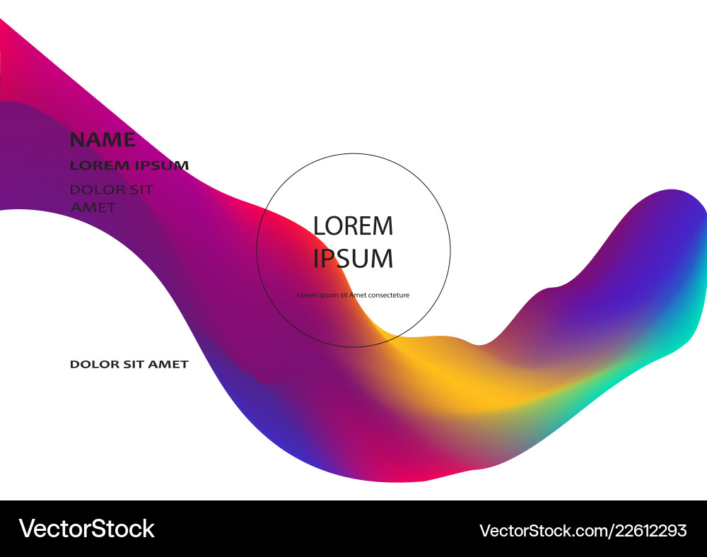 Fluid shapes isolated on white background wavy Vector Image