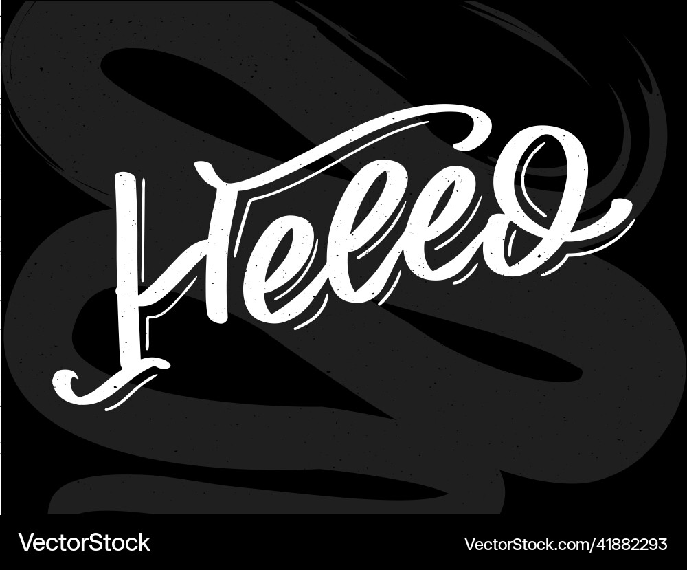 Hello in hand drawn style world lettering Vector Image