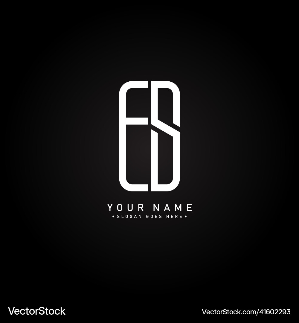 Initial letter es logo - minimal business logo Vector Image