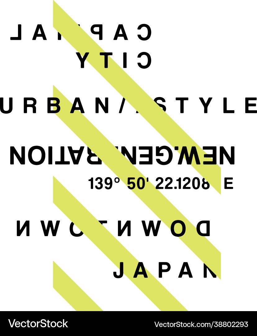 Japan urban style slogan Royalty Free Vector Image