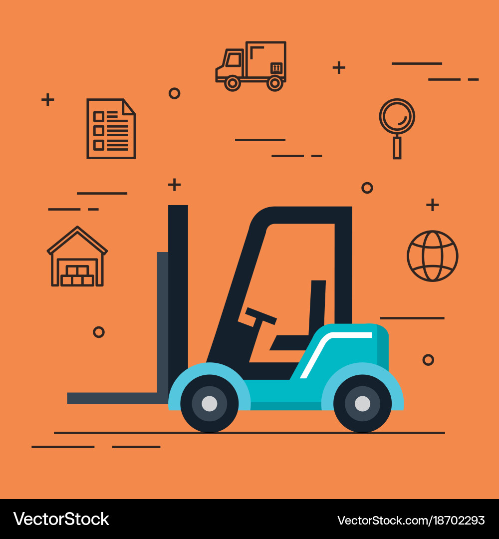 Logistic service business icons Royalty Free Vector Image