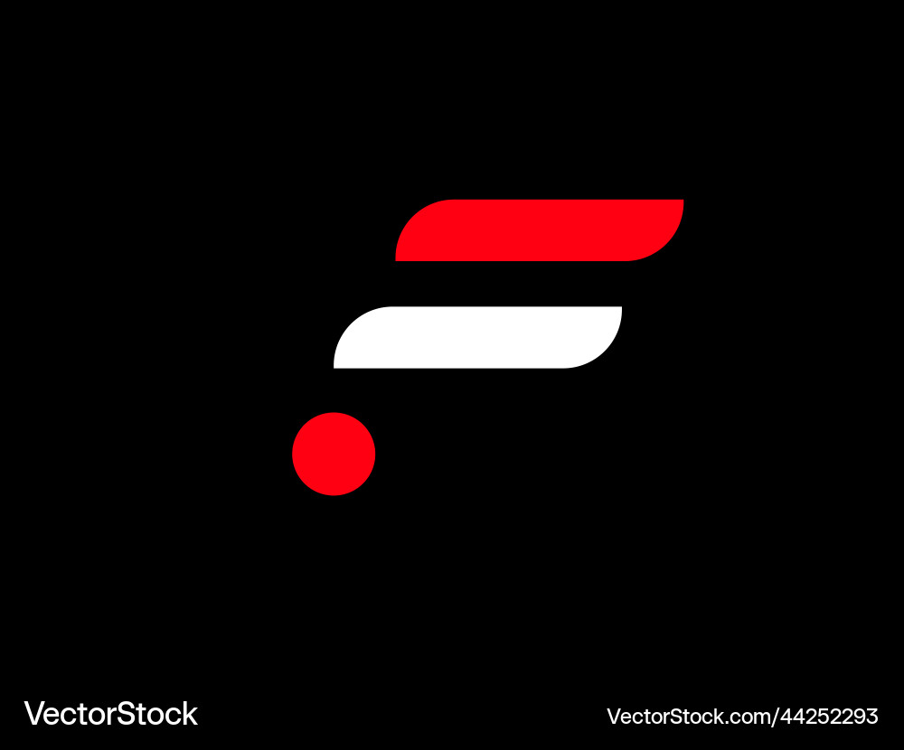 Modern and creative f logo design letter Vector Image