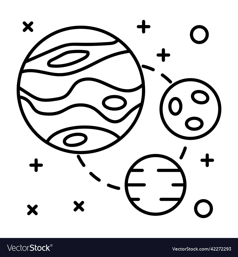 Planetary system Royalty Free Vector Image - VectorStock