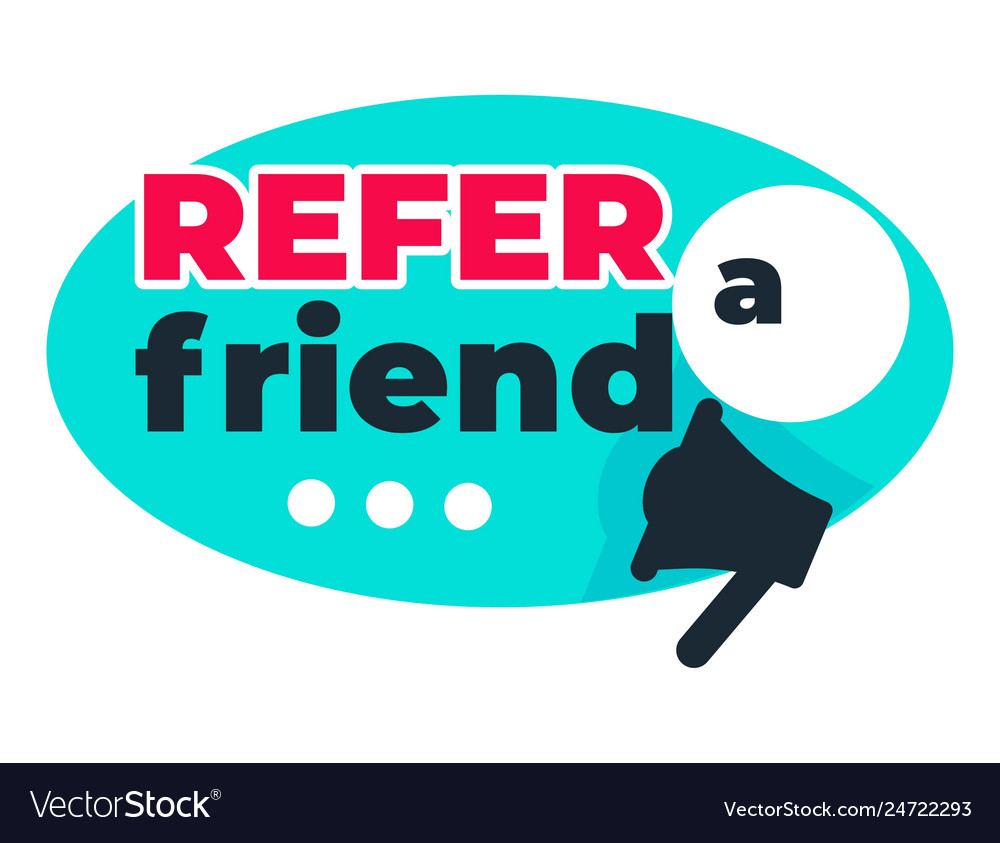 Refer friend isolated icon loudspeaker Royalty Free Vector