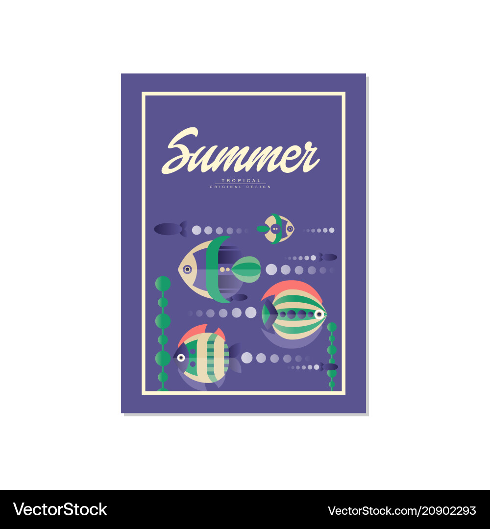 Summer banner template orifinal design trendy Vector Image
