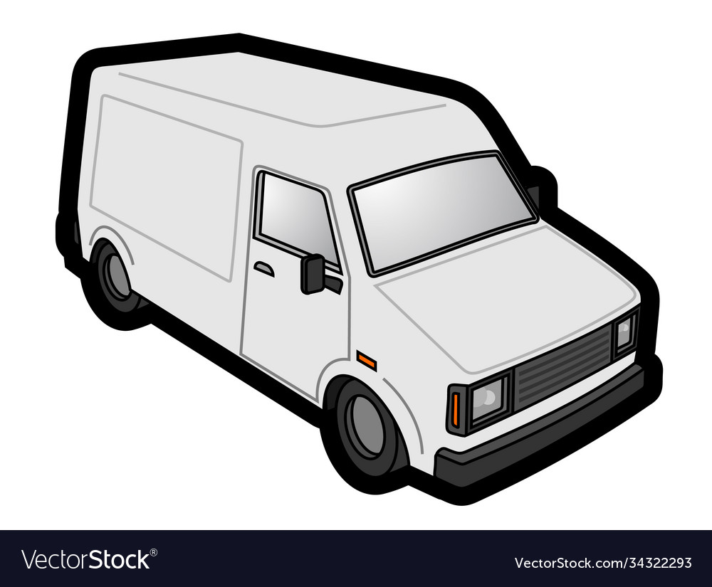 White van Royalty Free Vector Image - VectorStock