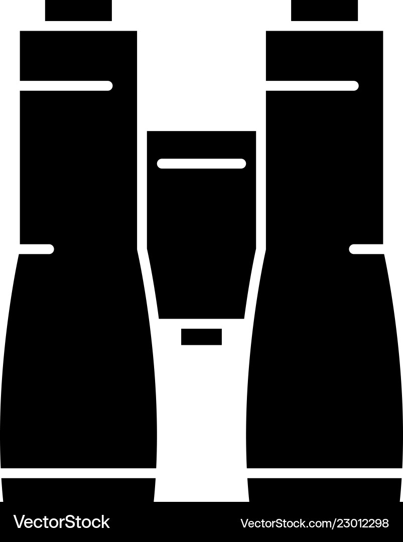 Business vision black icon sign Royalty Free Vector Image