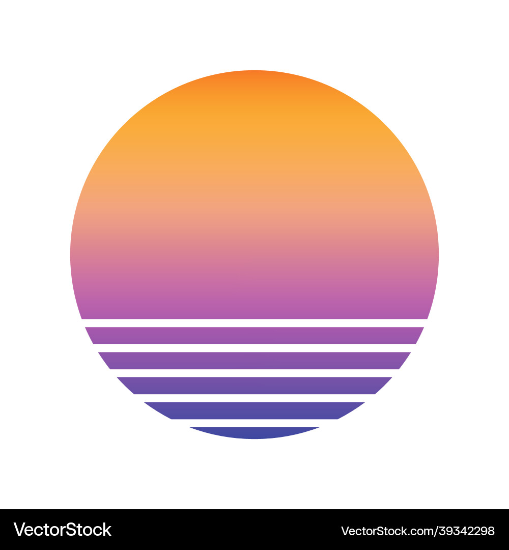 Design of sunset striped backdrop Royalty Free Vector Image