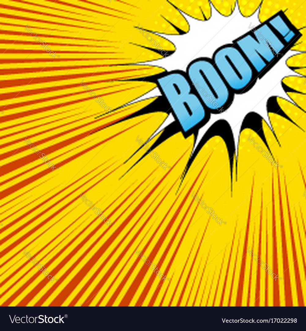 Explosion comic template Royalty Free Vector Image