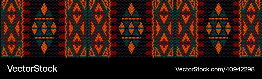 Folk ornament national pattern ethnic embroidery Vector Image