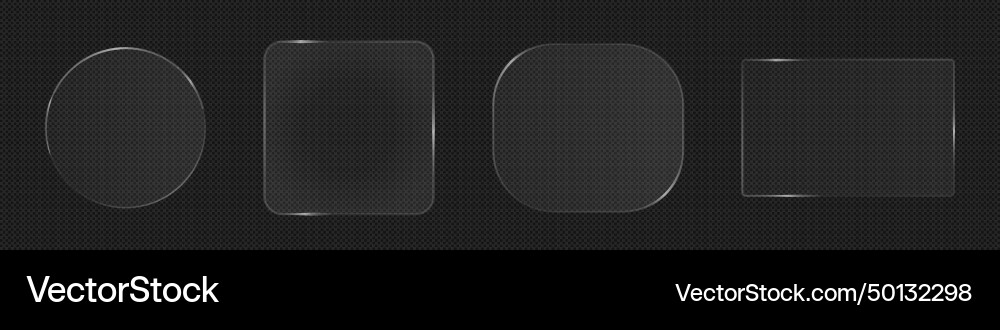 Glossy transparent glass clear plate Royalty Free Vector