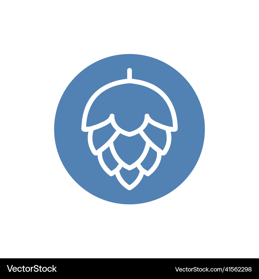 Hop icon isolated on white background art Vector Image