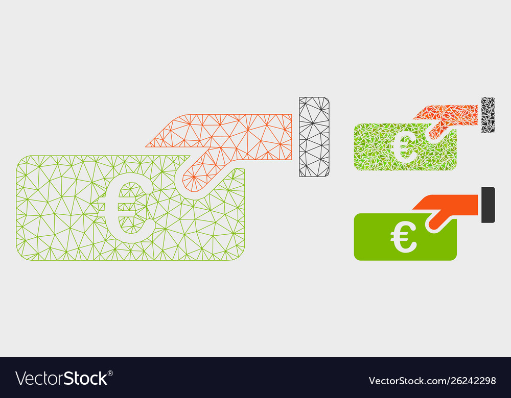 Income Mesh 2d Model And Triangle Mosaic Vector Image