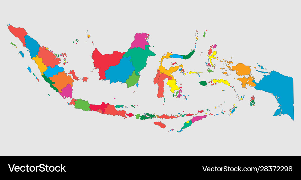 Indonesia map asia country template Royalty Free Vector