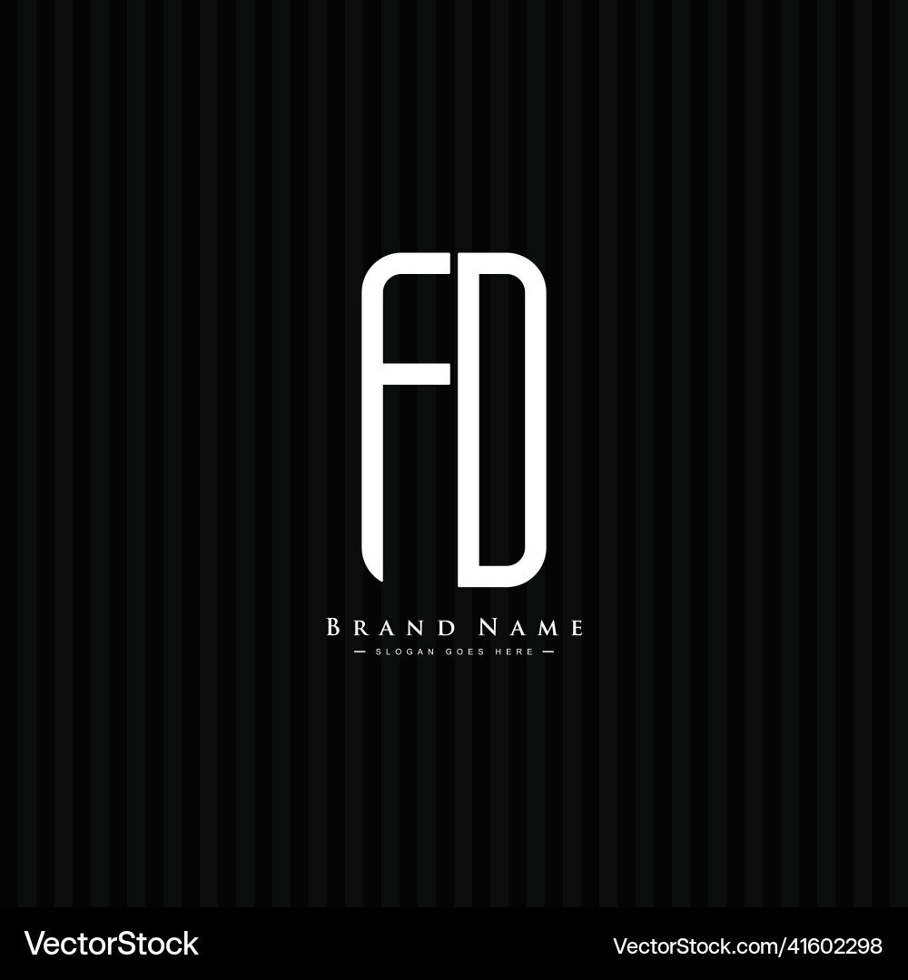Initial letter fd logo - minimal business logo Vector Image