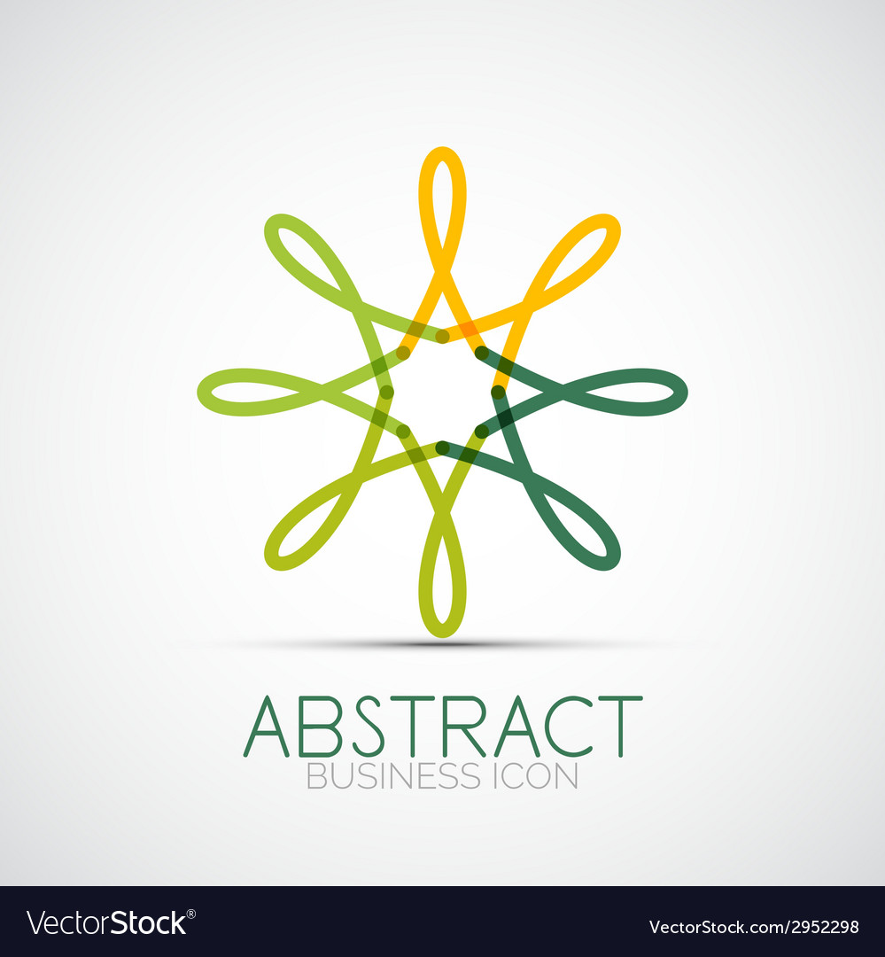 Line design loop logo Royalty Free Vector Image