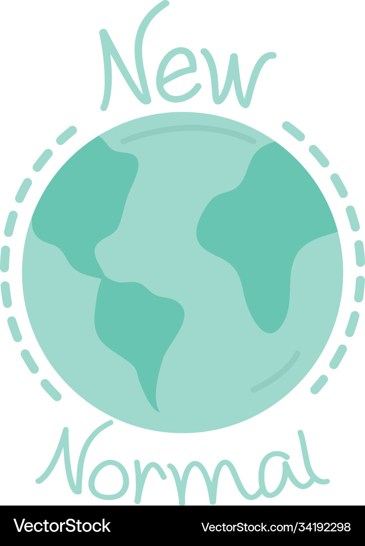 New normal world after coronavirus hand made Vector Image