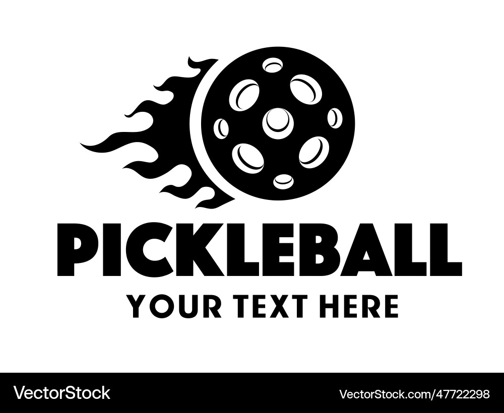 Pickleball logo black color Royalty Free Vector Image