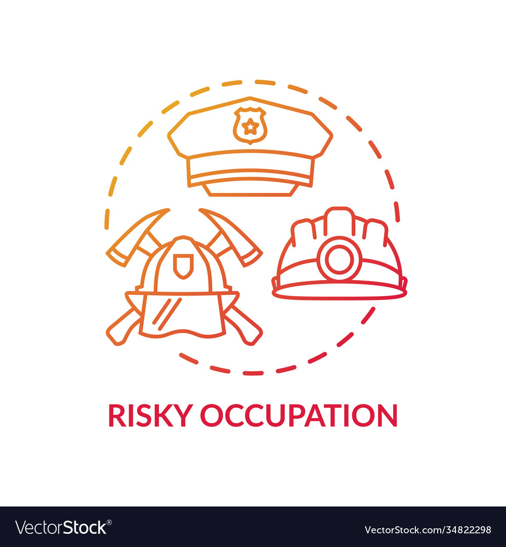 Risky occupation concept icon Royalty Free Vector Image