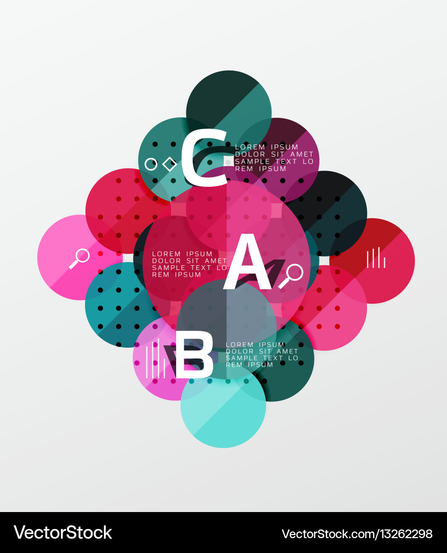 Round modern circle option infographic diagram Vector Image