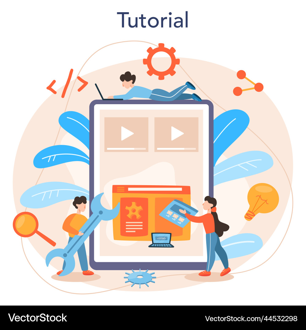 Ux ui designer online service or platform app Vector Image