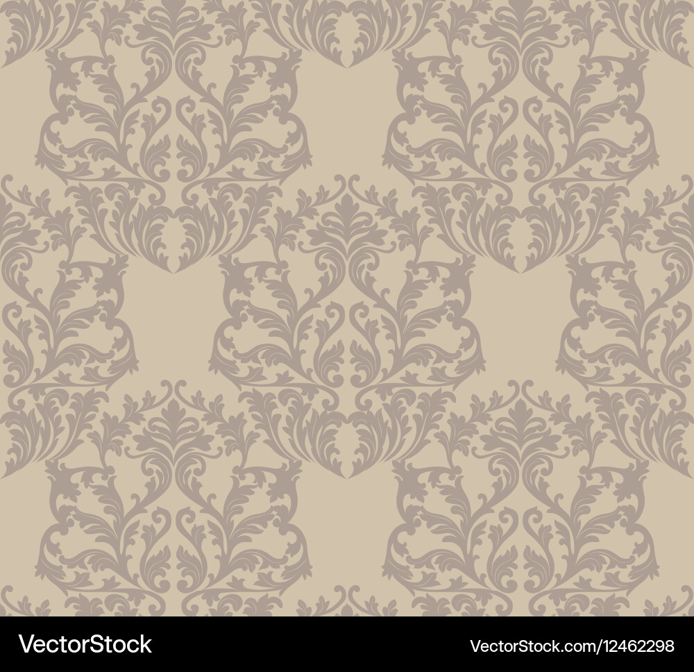 Vintage baroque ornament pattern Royalty Free Vector Image