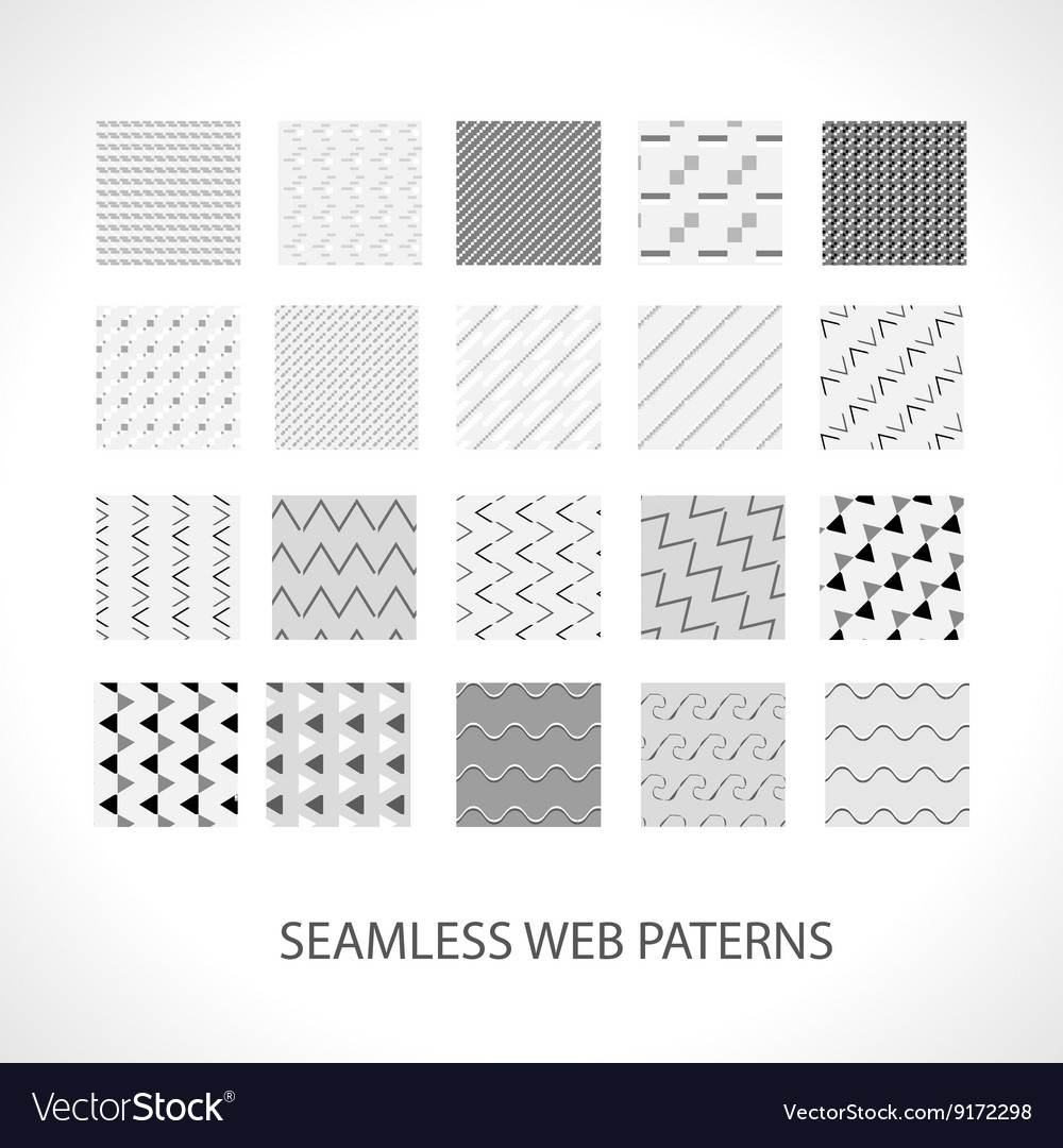 Web patterns set for your works with ready Vector Image